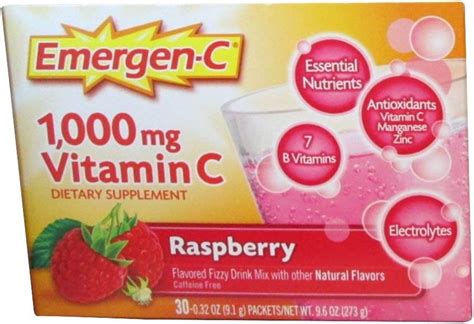 Emergen C Raspberry 30 Pkt Pack Of 4 Health And Household