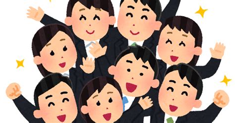 集合している人たちのイラスト就活生新入社員 かわいいフリー素材集 いらすとや