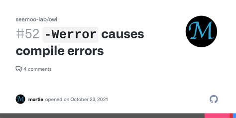 ` Werror` Causes Compile Errors · Issue 52 · Seemoo Labowl · Github