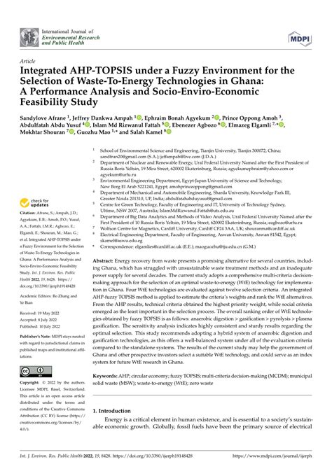Pdf Integrated Ahp Topsis Under A Fuzzy Environment For The Selection