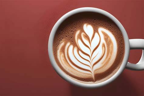 Hot Coffee Latte With Beautiful Milk Foam Latte Art Texture Creative Fabrica