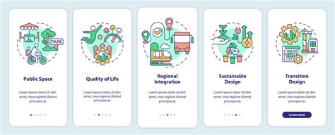 Principles Of Urban Design Onboarding Mobile App Screen Life Quality Walkthrough 5 Steps