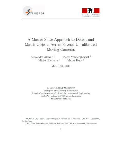Pdf A Master Slave Approach To Detect And Match Objects Across €¦ · A Master Slave Approach