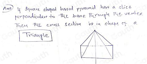 Solved A Slice Is Made Perpendicular To The Base Of A Square Pyramid