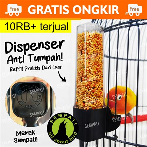Jual Cepuk Wadah Pakan Minum Burung Dispenser Tabung Panjang Cepuk