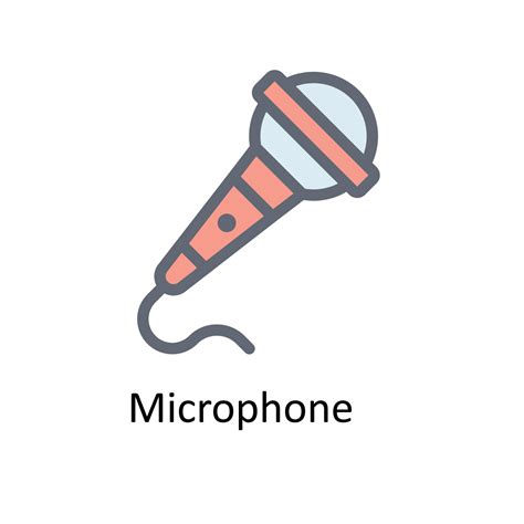 Microphone Vector Fill Outline Icons Simple Stock Illustration Stock
