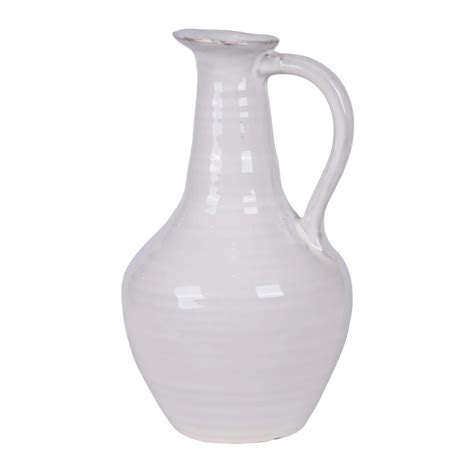 Roxy White Ceramic Jug Lge Habitania