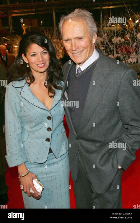 Us Actor And Director Clint Eastwood R And His Wife Dina Ruiz L