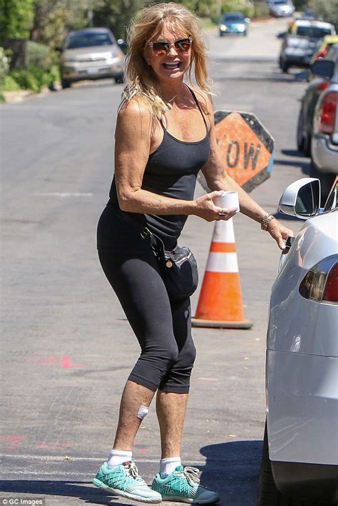 Goldie Hawn Flashes A Smile As She Shows Off Her Sporty Style In