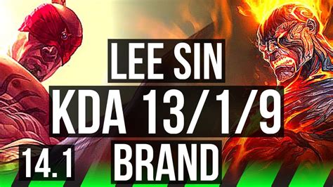 Lee Sin Vs Brand Jng Legendary Games Kr Grandmaster Youtube