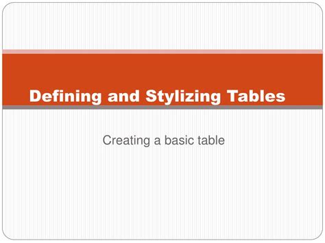 Ppt Stylizing Pages Using Css And Creating A Table In Xhtml