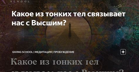Какое из тонких тел связывает нас с Высшим Giving School Медитация Ретриты Пробуждение