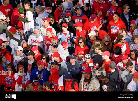 Philadelphia Phillies Fans Celebrating Phillies World Series Victory