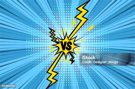 만화책 대 배경 만화 번개 대 복고풍 팝 아트 스타일 빈 템플릿 디자인입니다 벡터 그림 Championship에 대한 스톡 벡터 아트 및 기타 이미지 Istock