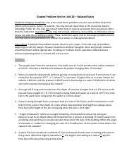 How To Solve Related Rates Problems In Calculus Graded Problem