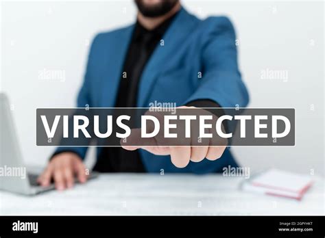 Sign Displaying Virus Detected Business Overview A Computer Program