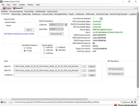 Awr1843boost 连接dca1000 Evm时ds1亮起 传感器论坛 传感器 E2e™ 设计支持