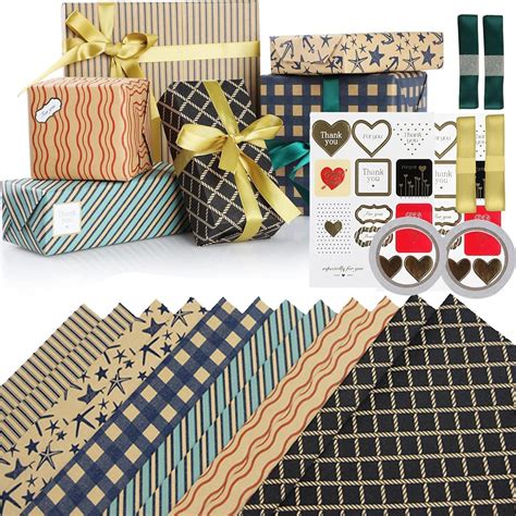 Zcoins 8 Sheets T Wrapping Paper For Birthday 70x50cm With Hanging