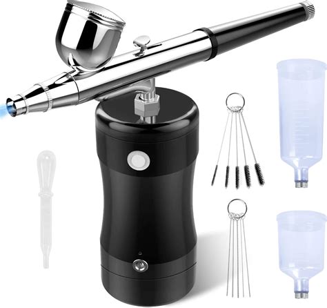 Cosscci Upgraded Airbrush Kit Portable Mini Air Brush Spray Gun With Compressor Kit Single