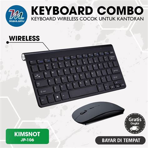 Jual Wireless Keyboard Mouse Combo For PC Laptop Komputer Tablet Smartphone Shopee Indonesia
