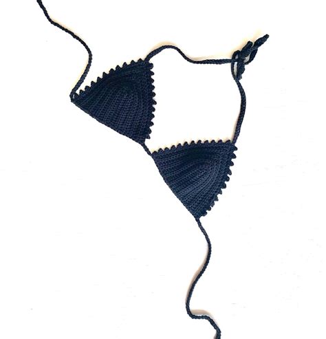 Black Licorice Bikini Top Crochet Pattern Etsy