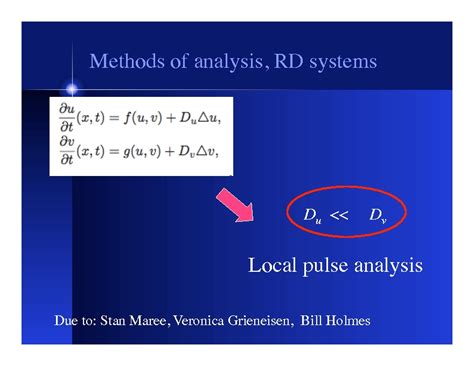 Diffusion Reaction And Biological Pattern Formation Continued 3 Of 3