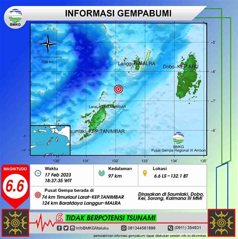 Gempa M 6 6 Terjadi Di Laut Banda Terasa Di Saumlaki Hingga Papua
