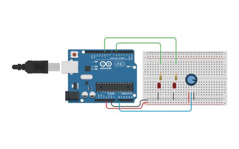 circuit design 14 salidas analógicas pwm en arduino tinkercad