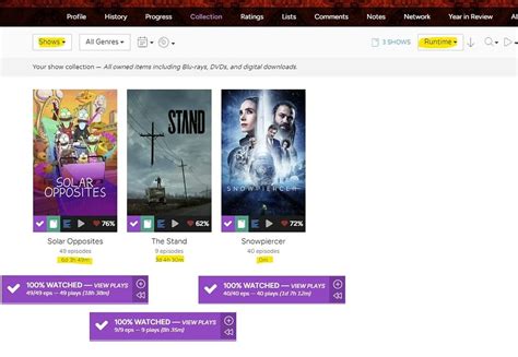 Incorrect Runtime In Collection View Questions And Help Trakt Forums