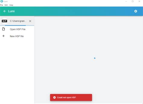 Cant Open H5p File After Saving H5p