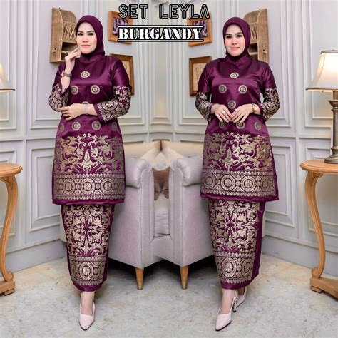 Jual Ek New Set Baju Kurung Bordir 5 Baju Kurung Modern Kebaya