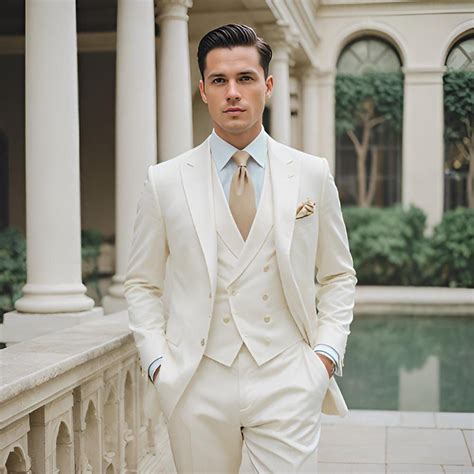 Custom Ivory Slim Fit Suit Ivory White Suit For Weddings Formal