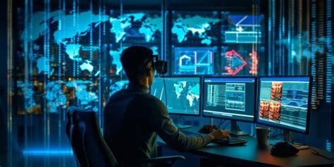 premium ai image a cybersecurity professional working on multiple