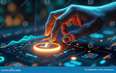 futuristic interface shows software development lifecycle hand