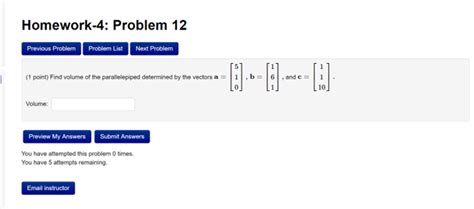 Solved Homework 4 Problem 12 Previous Problem Problem List