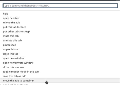 does mozilla firefox have a command palette super user