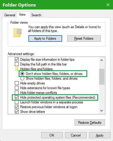 Hide Folders Even Option To Show Hidden Folders Is Checked Windows Forums