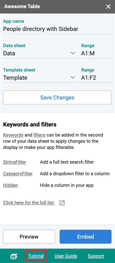 Awesome Table Release Notes Documentation — Awesome Table Support