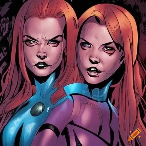 Comic Artwork Of A Conjoined Twin With Two Heads On Craiyon