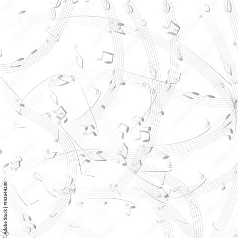 белый фон с нотами векторная иллюстрация Stock Vector Adobe Stock