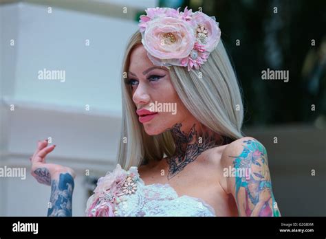Becky Holt Showcasing Tattoos And Wedding Dress By Philippa Lusty At