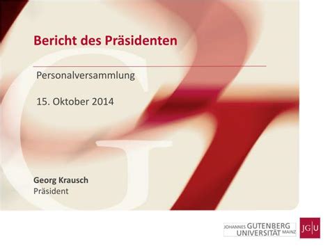 PPT Bericht des Präsidenten PowerPoint Presentation free download