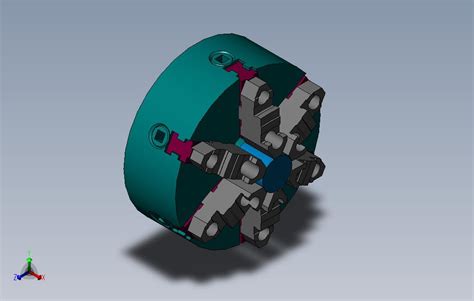 1“ 6爪卡盘solidworks 2012模型图纸免费下载 懒石网
