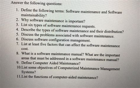Solved Answer The Following Questions Define The Chegg