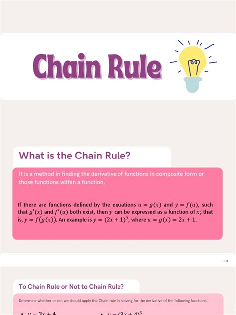 Chain Rule Pdf Function Mathematics Subtraction