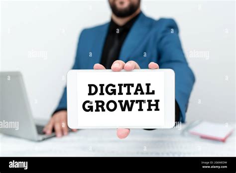 Hand Writing Sign Digital Growth Business Concept Early Stages Of