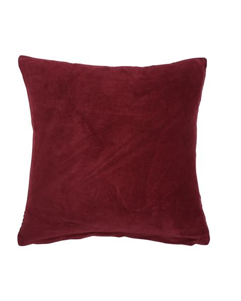 Maroon Zari Embroidered Cushion Cover By Amoliconcepts The Secret Label