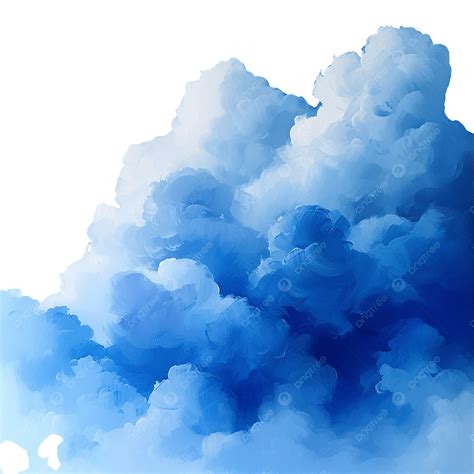 푸른 구름 유화 페인트 등 수채화 추상적인 Png 일러스트 및 이미지 에 대한 무료 다운로드 Pngtree