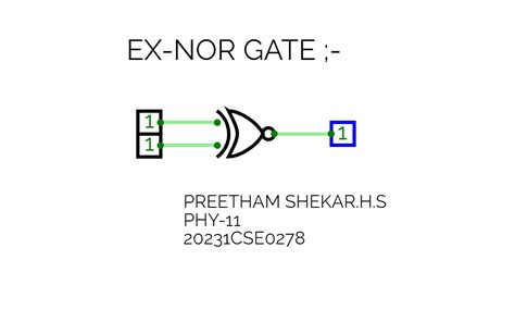 CircuitVerse EX NOR GATE