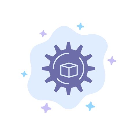 Automated Data Solution Science Blue Icon On Abstract Cloud Background 19178808 Vector Art At